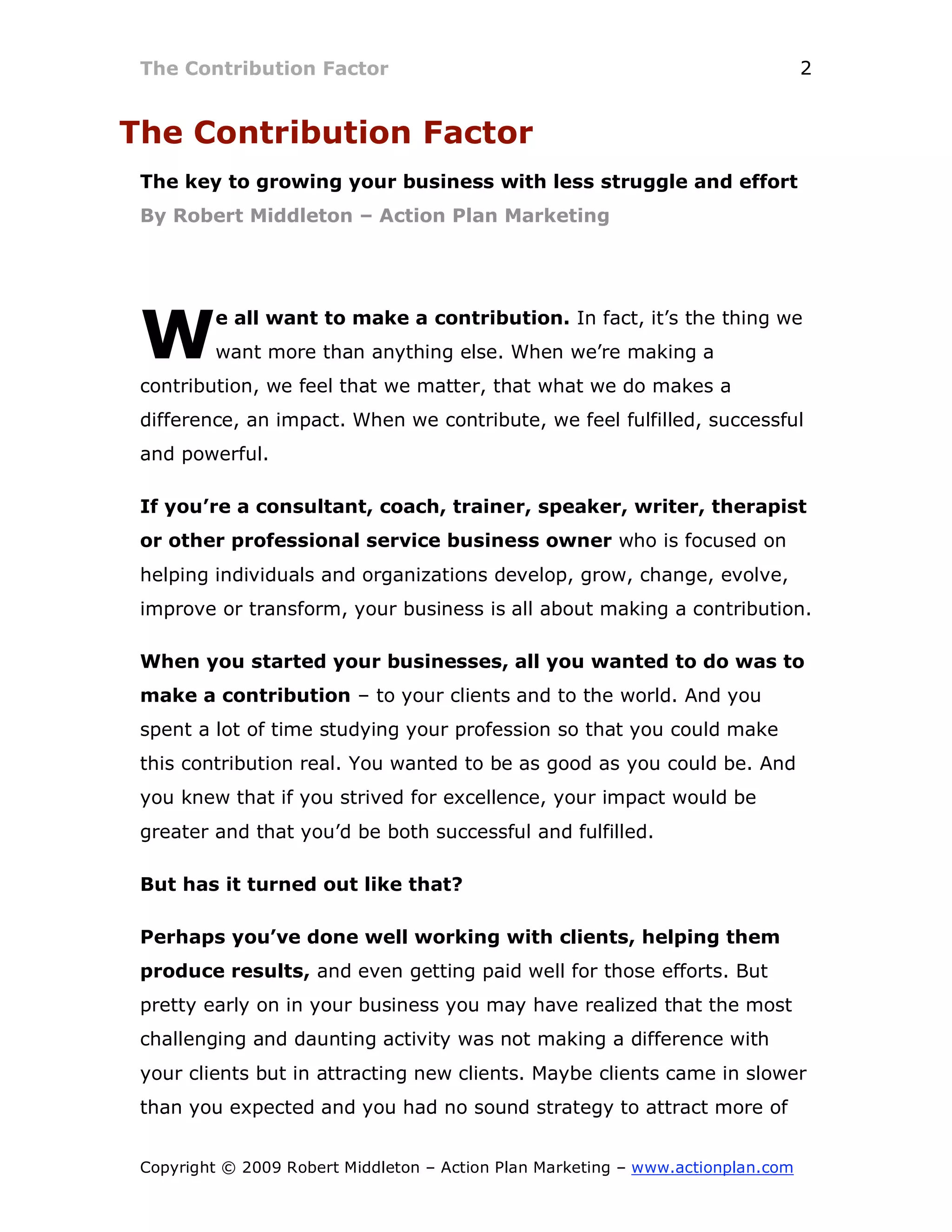 Contribution Factor | PDF