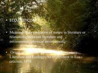 Contribution of amitav ghosh in sustainable development of Eco ...