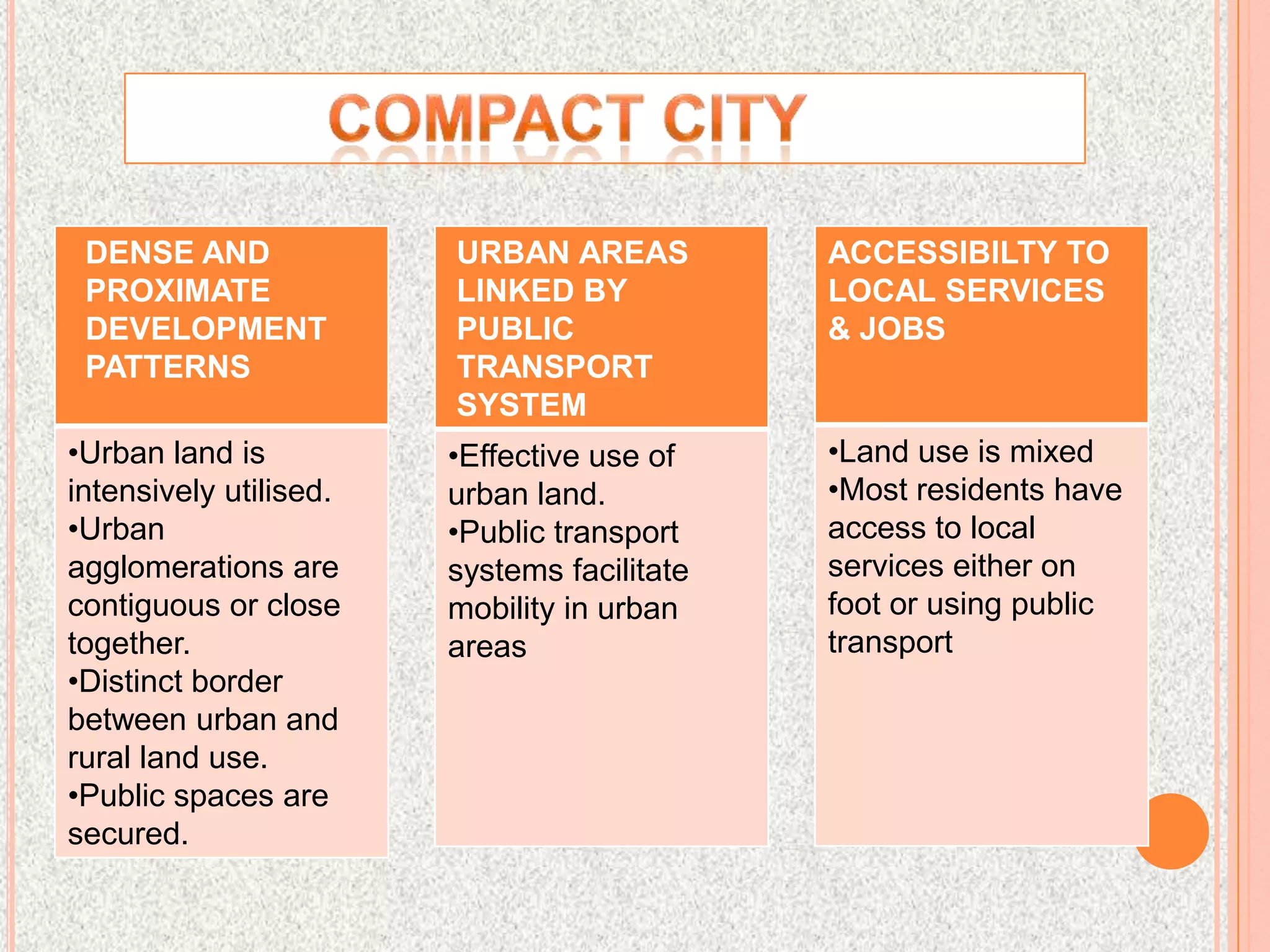 Contribution of compact city to urban sustainability | PPTX