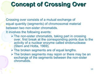 Contribution of crossing over and random assortment to | PPT