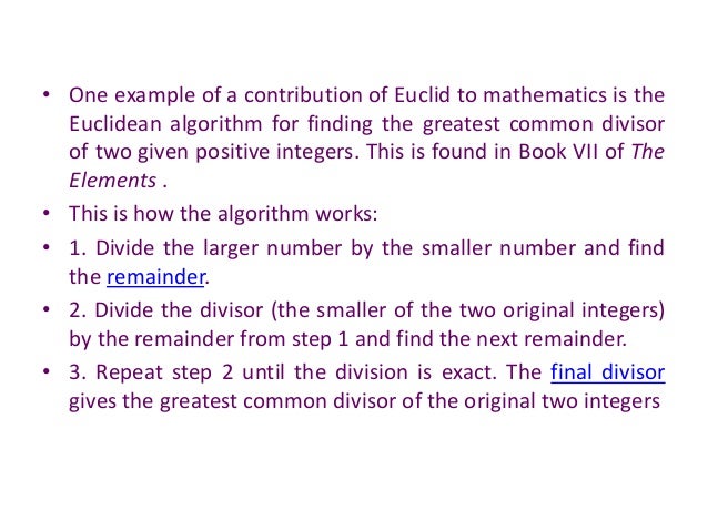 Contribution of euclid to geometry