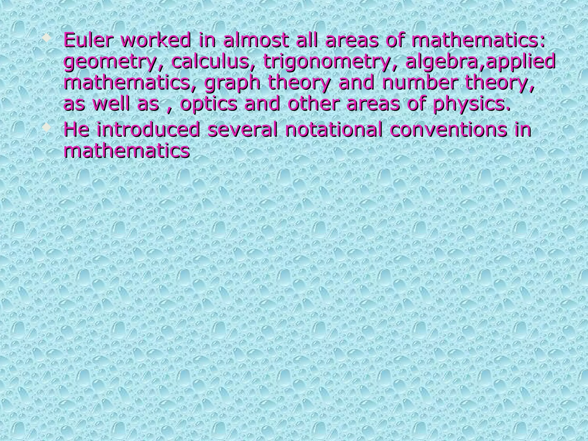 Contribution of euler & euclid | PPT