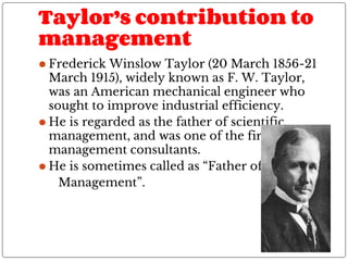 Contribution of F.W Taylor (1) (1).ppt