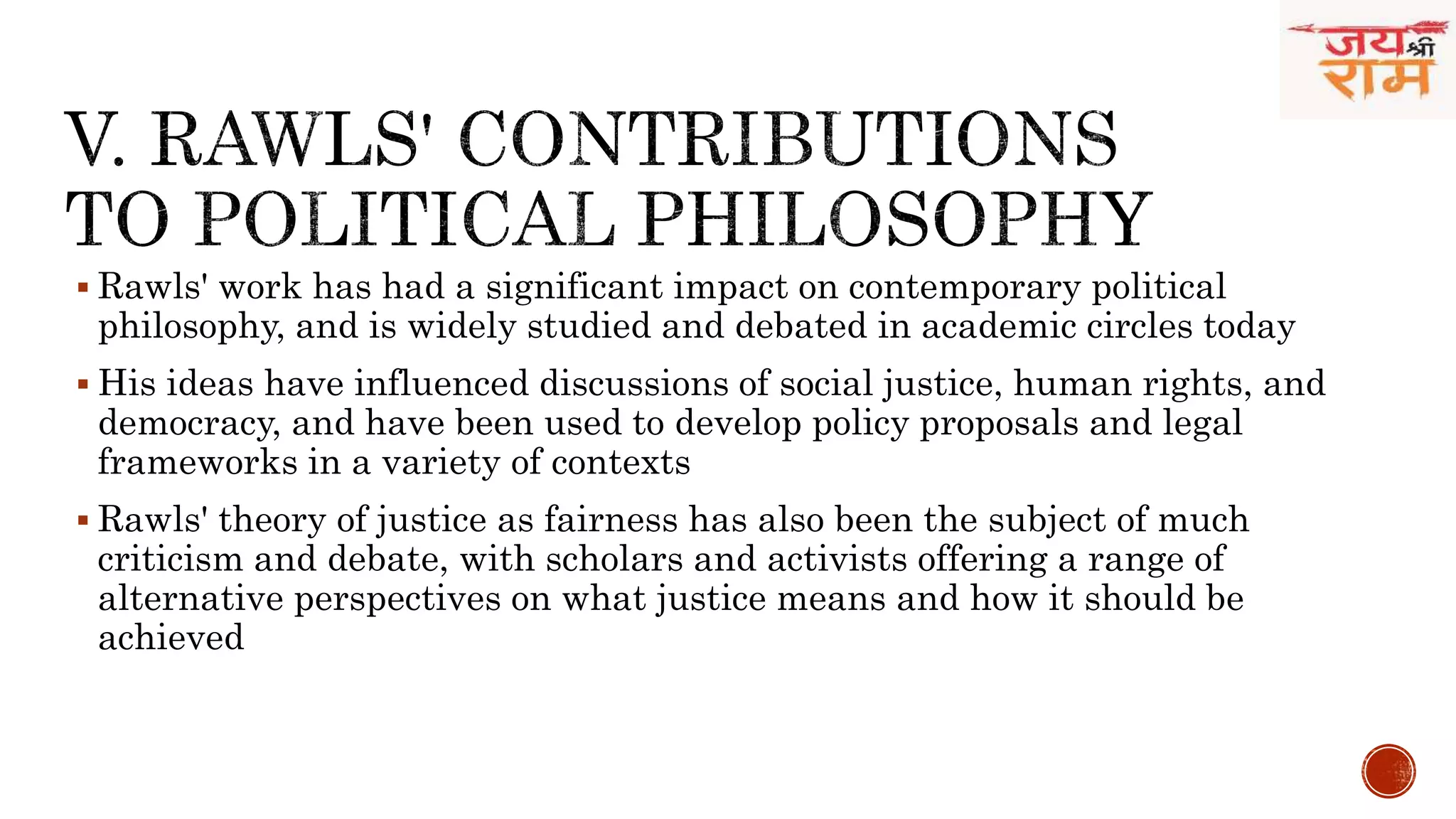 Contribution of John Rawls in Justice.pptx