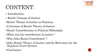 Contribution of John Rawls in Justice.pptx
