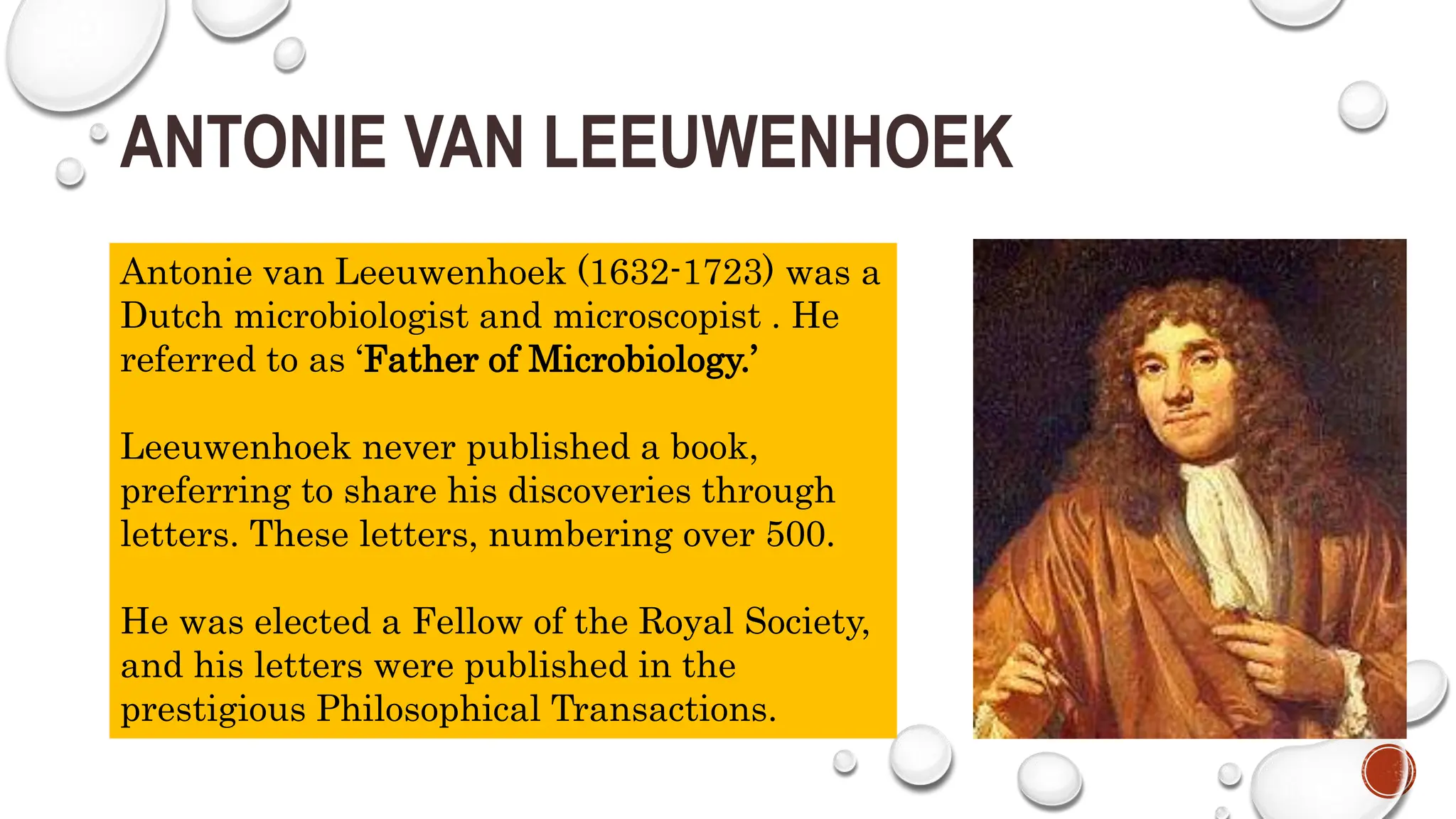 Contribution of Leeuwenhoek, Louis Pasteur, Robert Koch, Joseph Lister ...