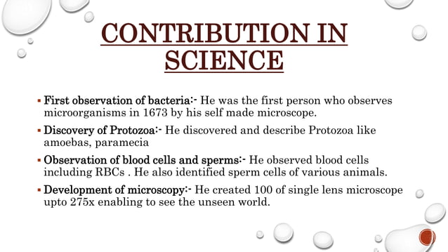 Contribution of Leeuwenhoek, Louis Pasteur, Robert Koch, Joseph Lister ...