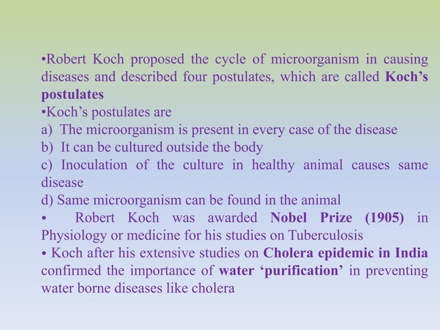 Key Contribution of Louis Pasteur and Robert Koch to Microbiology | PPTX