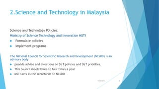 Contribution of malaysia in science and technology | PPTX