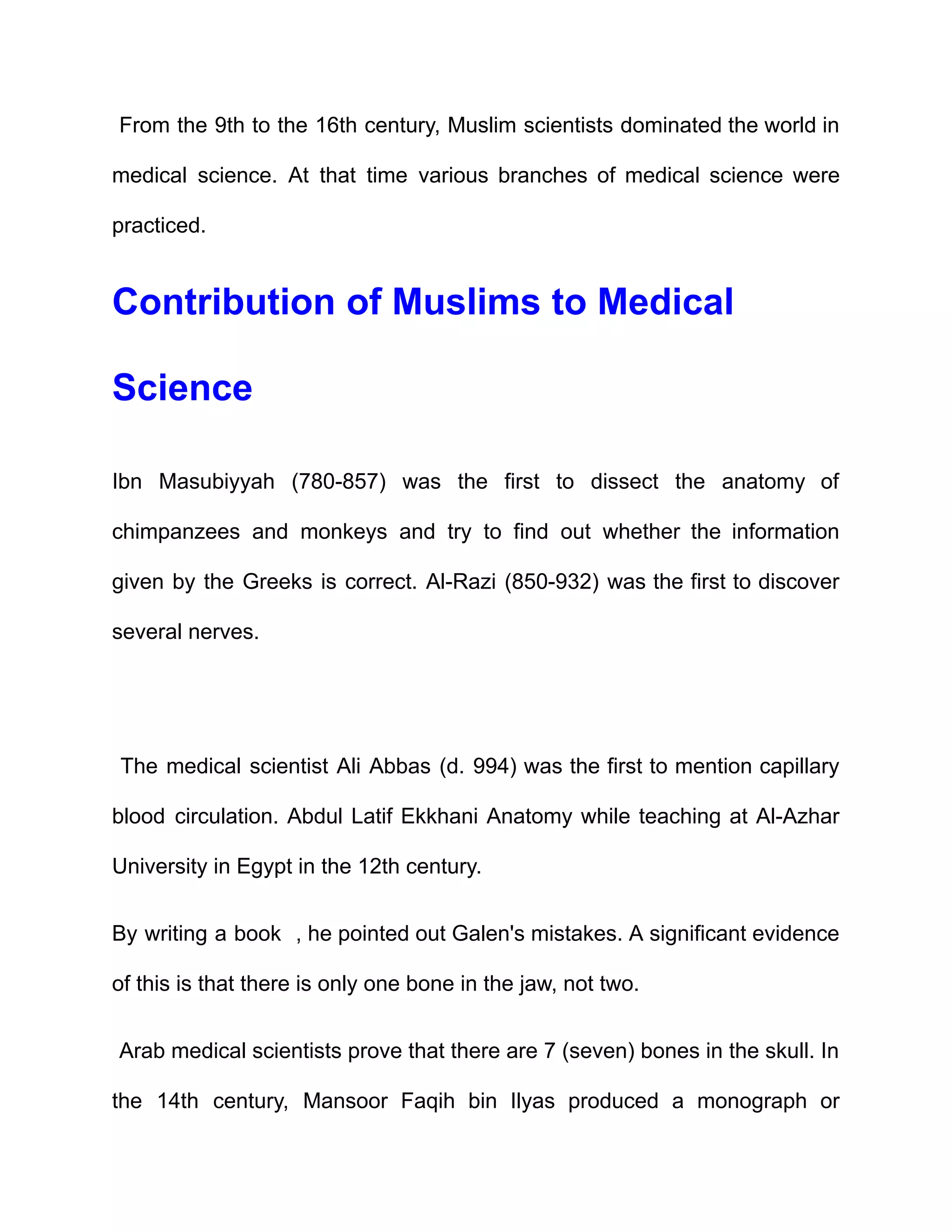 Contribution of Muslims in medical science - Muslim scientists.pdf