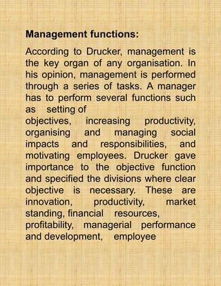 Contribution of Peter F Drucker | PDF
