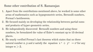 Contribution of S. Ramanujan .pptx