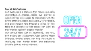 Contribution of Solh Wellness to Prevent Downward Spiral | Solh Wellness | PPT