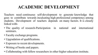 Contribution of teacher towards development of institutions and raising ...