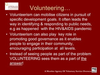 Contribution of volunteers to national development charles | PPT