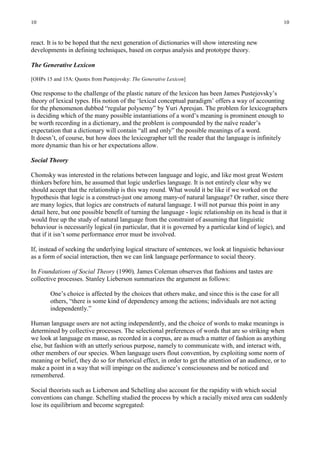 contributions of lexicography and corpus linguistics to a theory of language performance | PDF ...