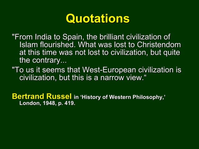 Contributions Of Islam To Civilization | PPS