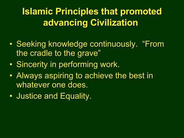 Contributions Of Islam To Civilization | PPS