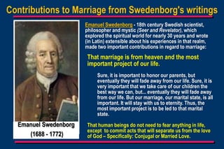 Contributions to Marriage from Swedenborg's writings | PPT