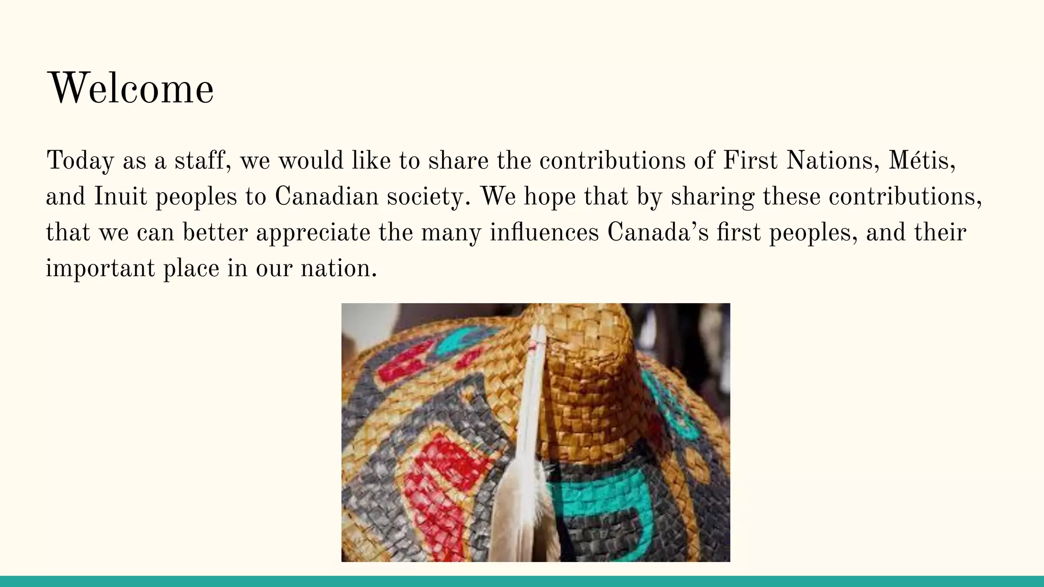 Contributions of First Nations in Canada workshop | PDF