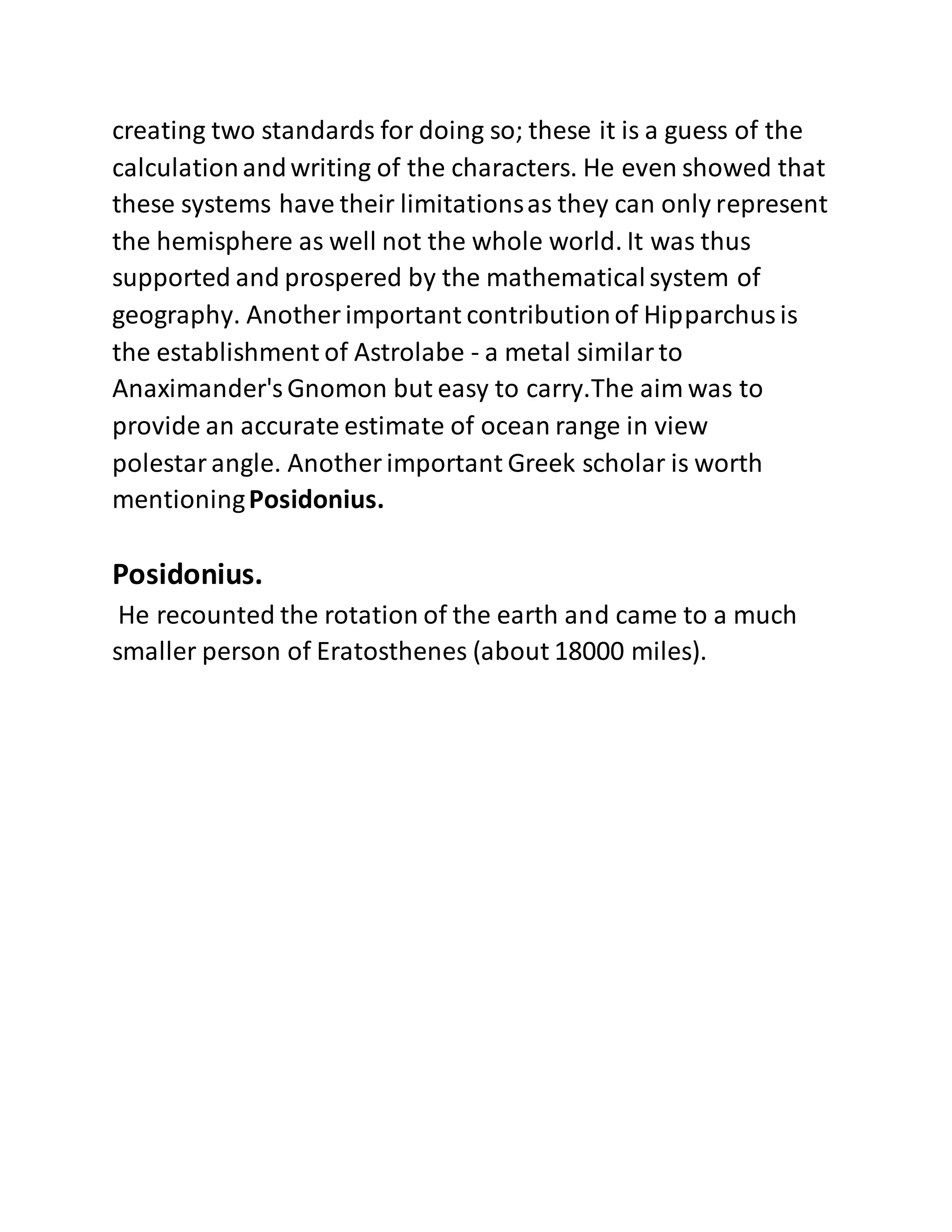 Contributions of greek scholars in geography | DOCX