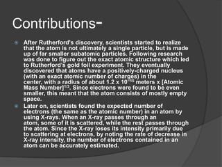 Contributions of j.j thomas, ernst rutherford and neil bohr in the ...