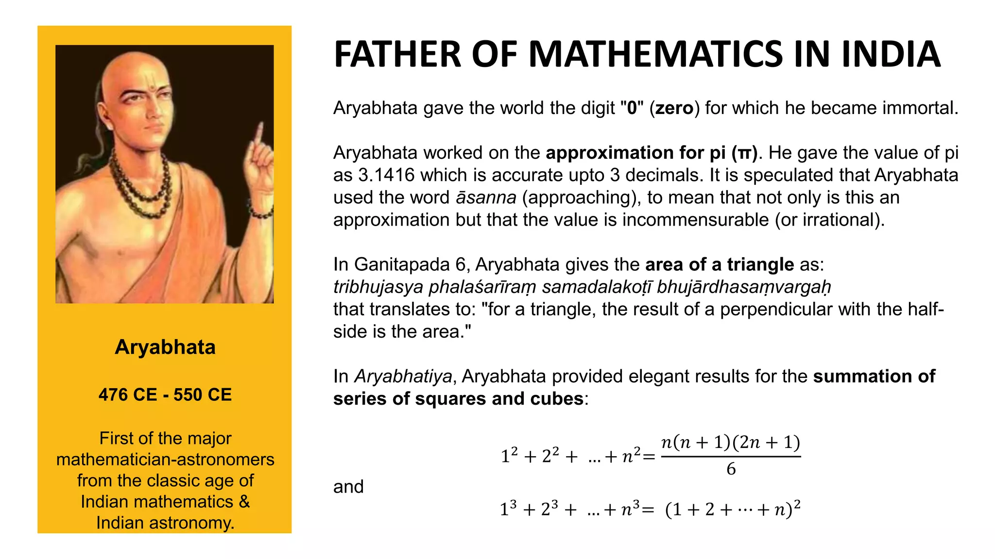 Contributions of Mathematicians by Geetika | PPT