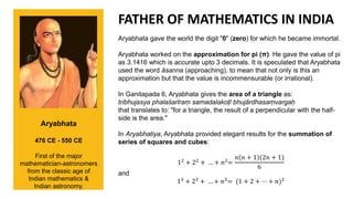 Contributions of Mathematicians by Geetika | PPT