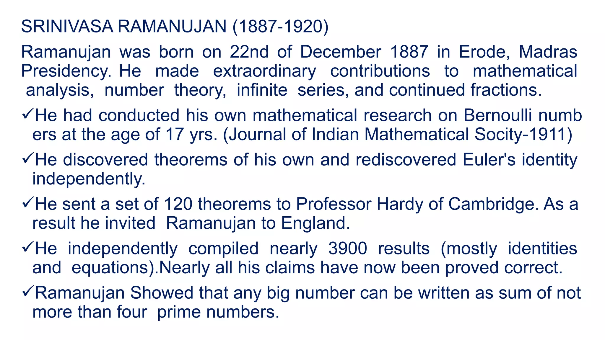 Contributions of Mathematicians | PPTX