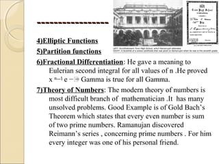 Contributions of s.ramanujan in mathematics | PPT