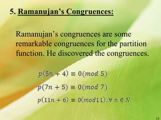 Contributions of Sreenivasa Ramanujan | PPTX