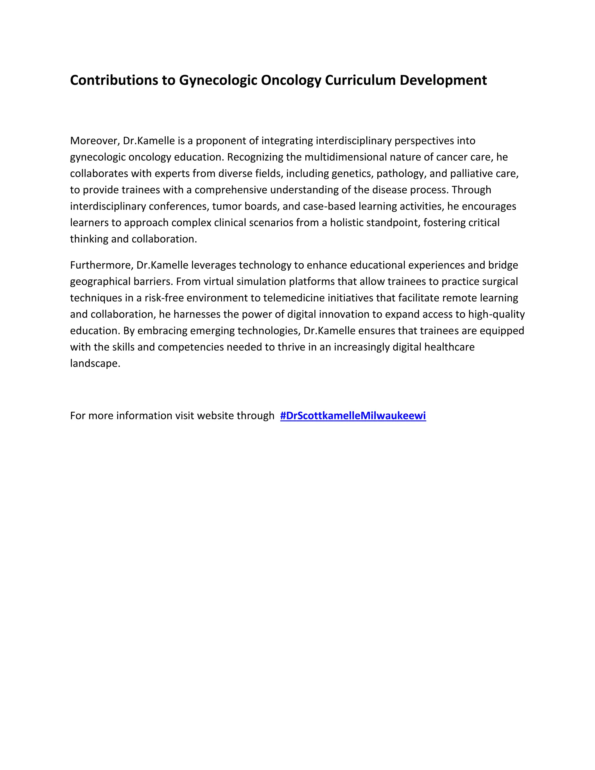 Contributions to Gynecologic Oncology Curriculum Development.docx