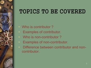 Contributor PERSONALITY DEVELOPMENT CHAPTER 1 (WHO IS A CONTRIBUTOR) | PPTX