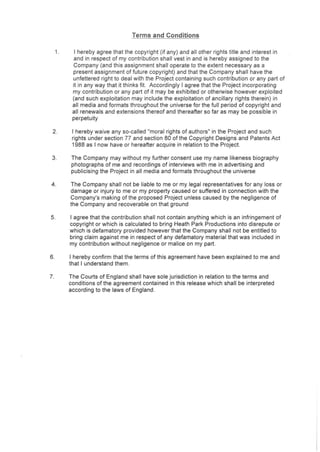 Contributor agreement forms | PDF