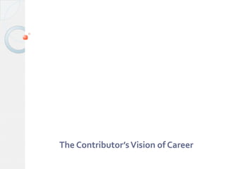 Contributor personality development | PPS