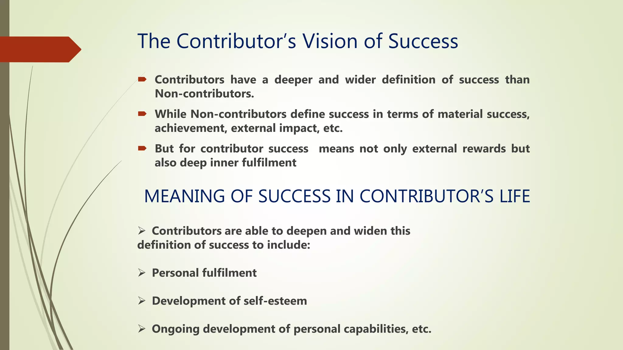 Contributor personality development | PPTX