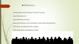 Contributor personality development | PPTX