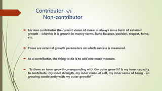 Contributor personality development | PPTX