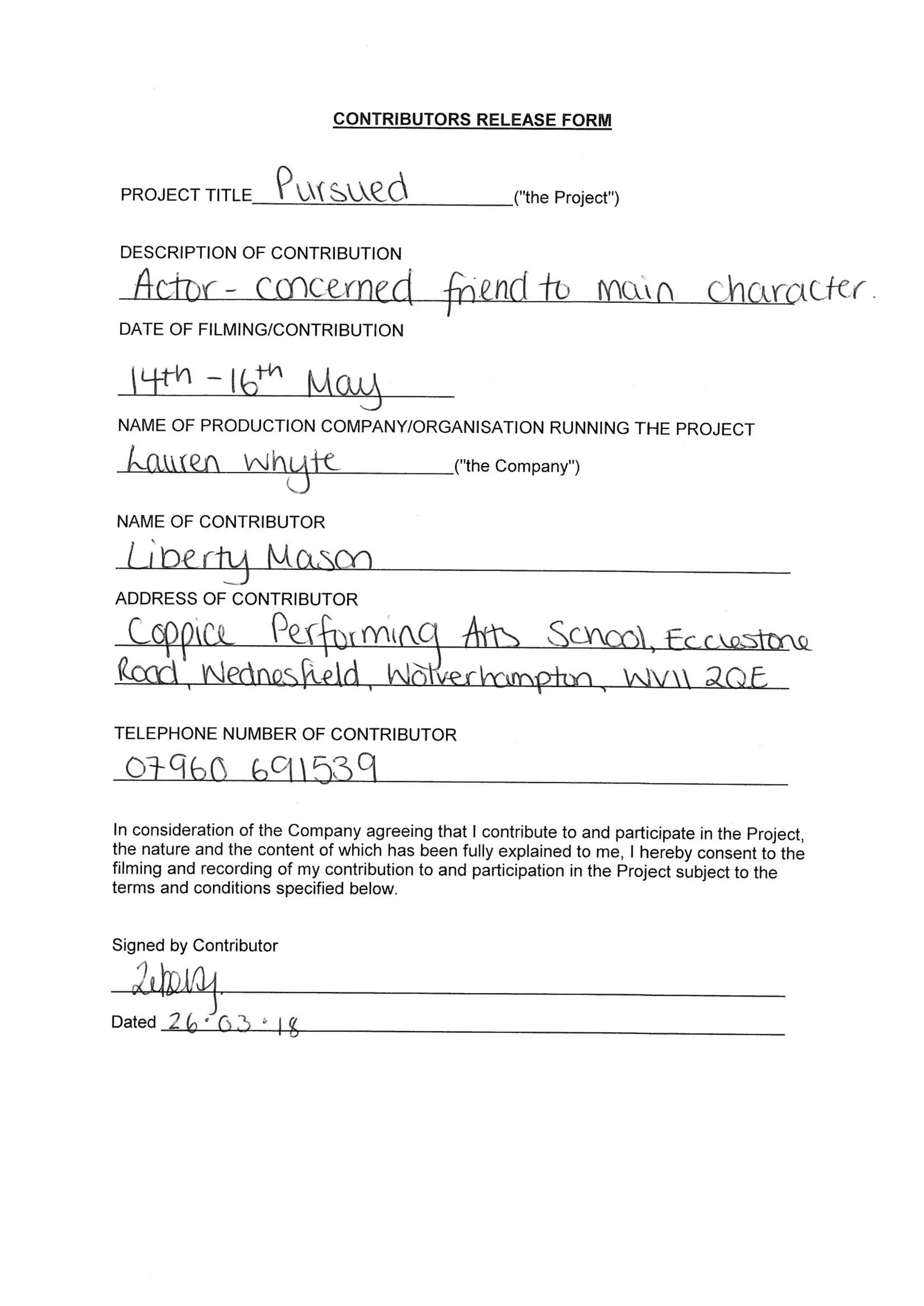 Contributor release form scan | PDF