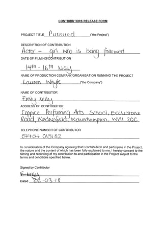 Contributor release form scan | PDF