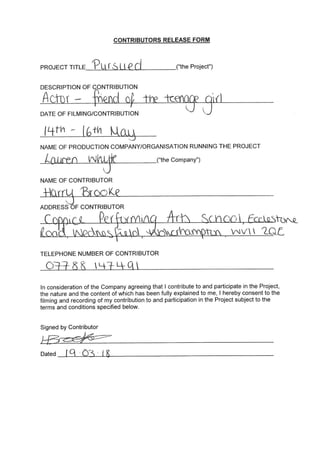 Contributor release form scan | PDF