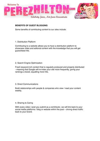 Contributor Guidelines | PDF