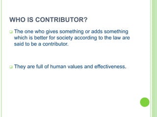 Contributor to personality development ppt | PPTX