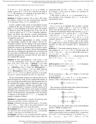 Contributory Broadcast Encryption with Efficient Encryption and Short Ciphertexts | PDF