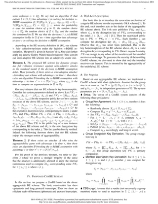 Contributory Broadcast Encryption with Efficient Encryption and Short Ciphertexts | PDF