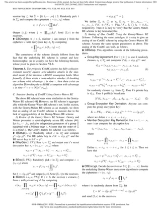 Contributory Broadcast Encryption with Efficient Encryption and Short Ciphertexts | PDF