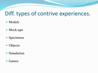 Contrived experiences | PPT