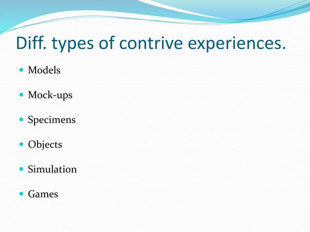 Contrived experiences | PPTX | Science