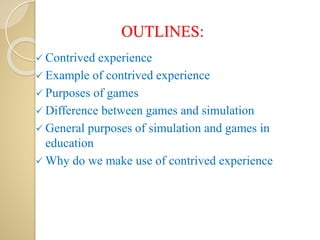 Contrived experiences clarizze edtech | PPTX