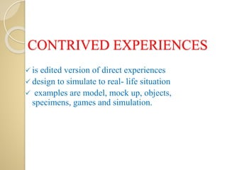 Contrived experiences clarizze edtech | PPTX